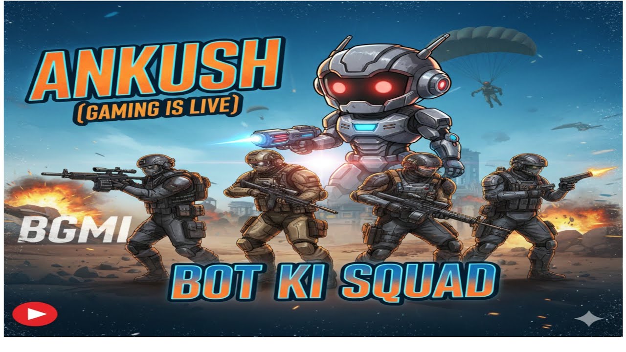 Ankush geming is live. Bgmi gameplay 💯 bot squad 😅 - YouTube