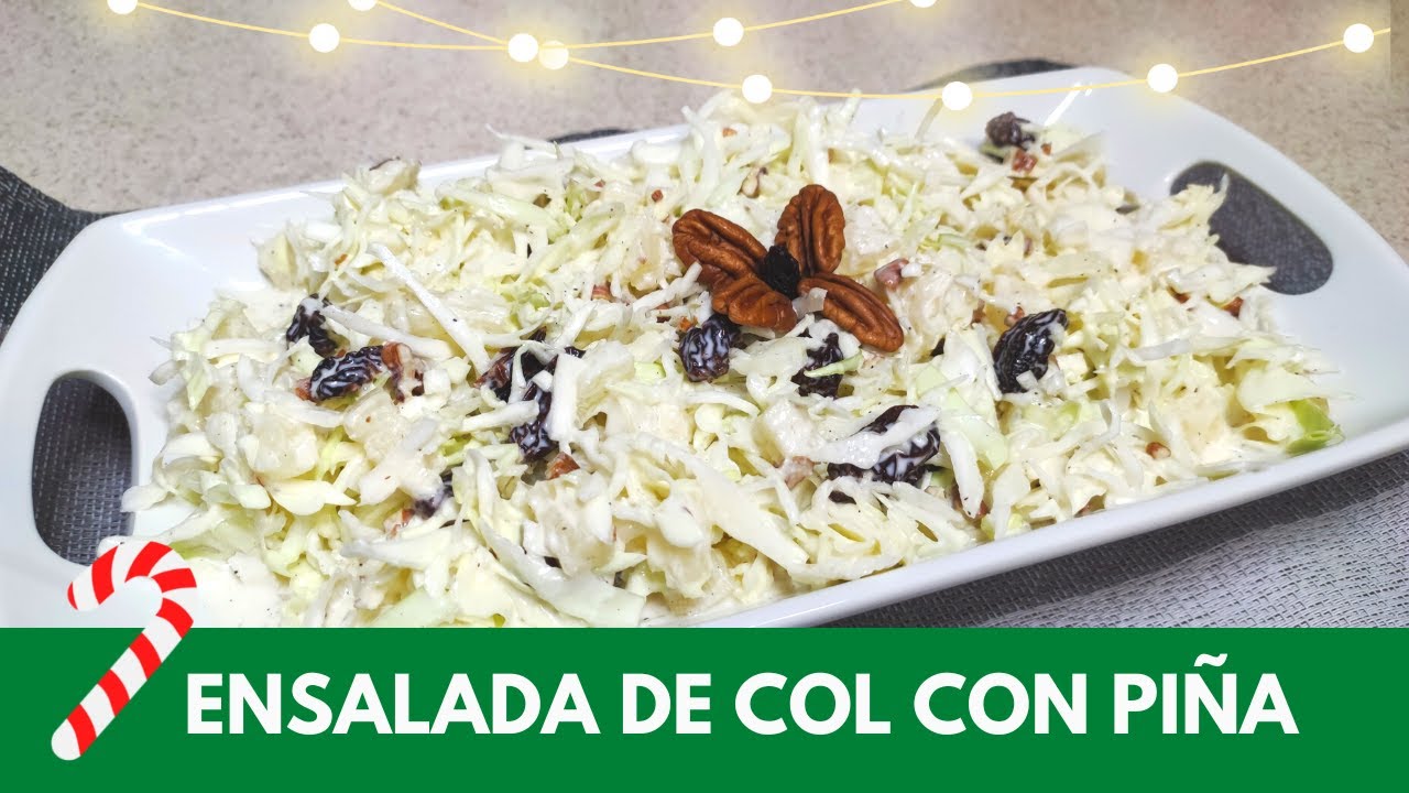 Ensalada Navideña de Col con Piña: Muy rápida de hacer y queda ...