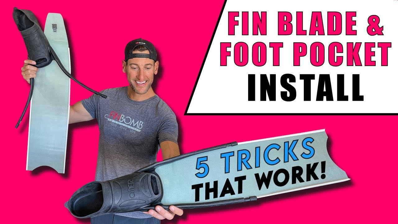 FIN BLADE AND FOOT POCKET INSTALLATION FOR FREE DIVING SPEARFISHING ...