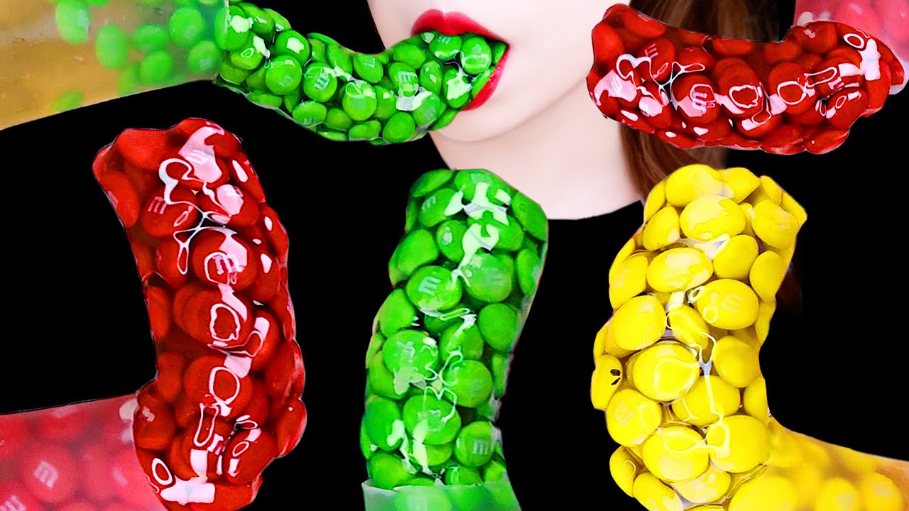 ASMR RAINBOW CANDY HONEY JELLY EATING SOUNDS MUKBANG 레인보우 캔디 꿀젤리 먹방 咀嚼音 ...