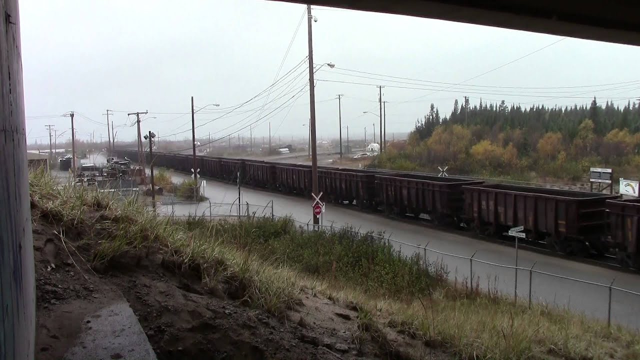 [HD] QNS&L 414, QNS&L 410 (Northbound Iron Ore) leaving Sept-Îles Qc. (Wacouna SUB, MP.3) - YouTube
