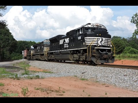 HD: NS 1108 w/ RS5T leads NS Train 173 in Tallapoosa, GA - YouTube