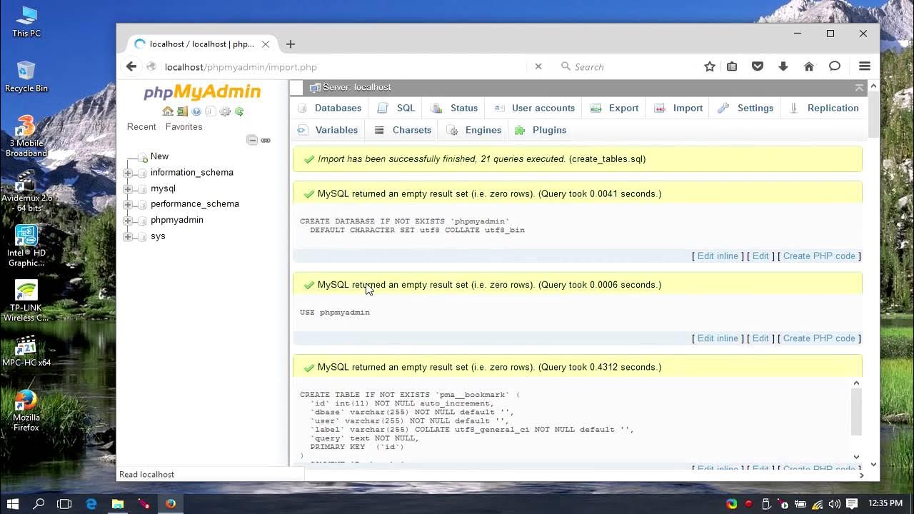 How to install PhpMyAdmin on Windows 10 - YouTube