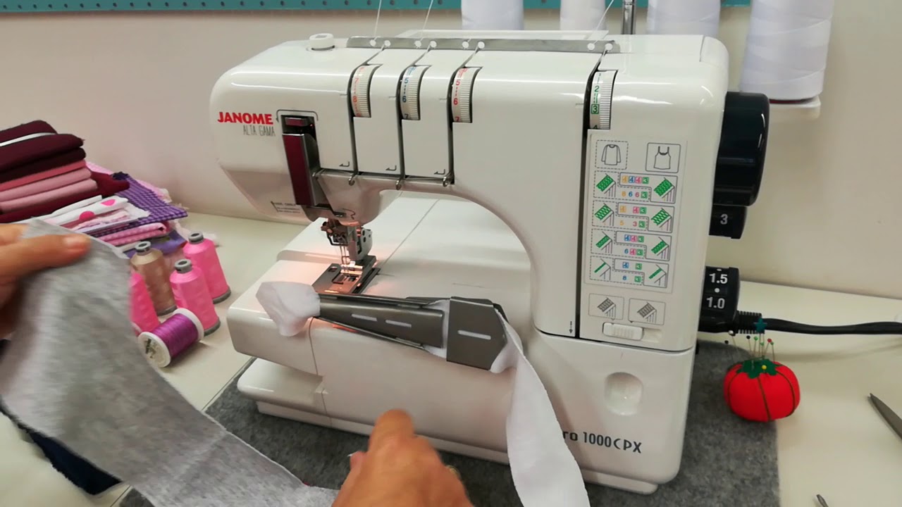 Janome 1000cpx Cómo usar la guía de collareta