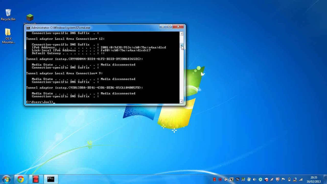 How to check out your ip (IPV4 and default gateway) - YouTube