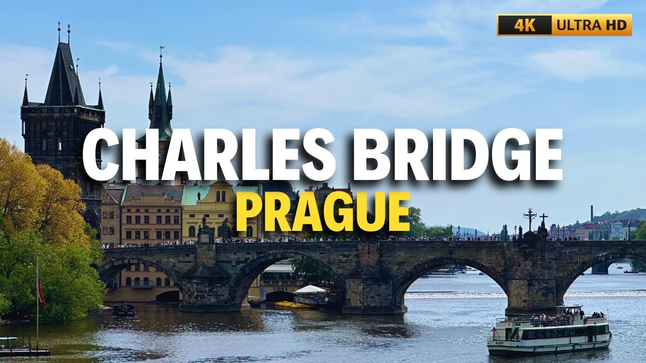 Charles Bridge walking tour | walk with me Prague in Czech Republic ...