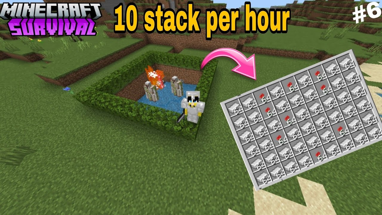 I made a powerful iron farm in minecraft survival [not world] - YouTube