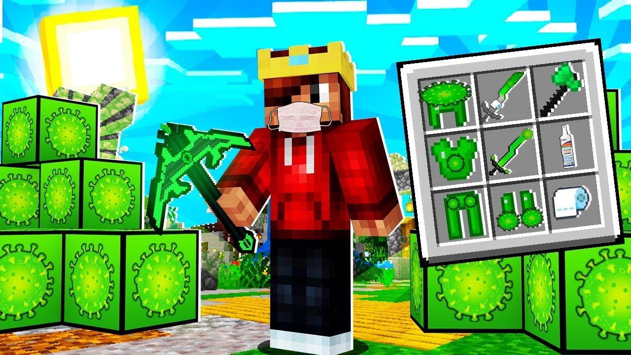 ABRINDO A LUCKY BLOCK DO CORONA VIRUS NO MINECRAFT - YouTube