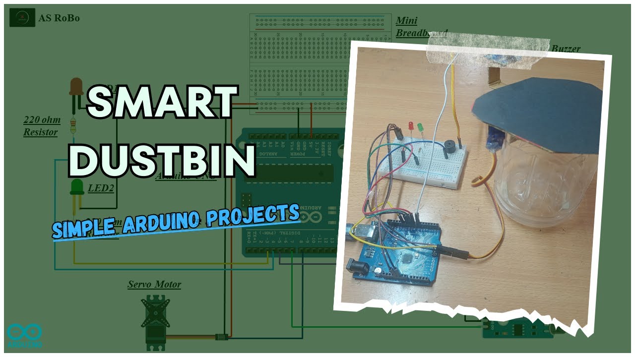 How To Make Smart Dustbin Using Ir Sensor Simple Arduino Projects 1026