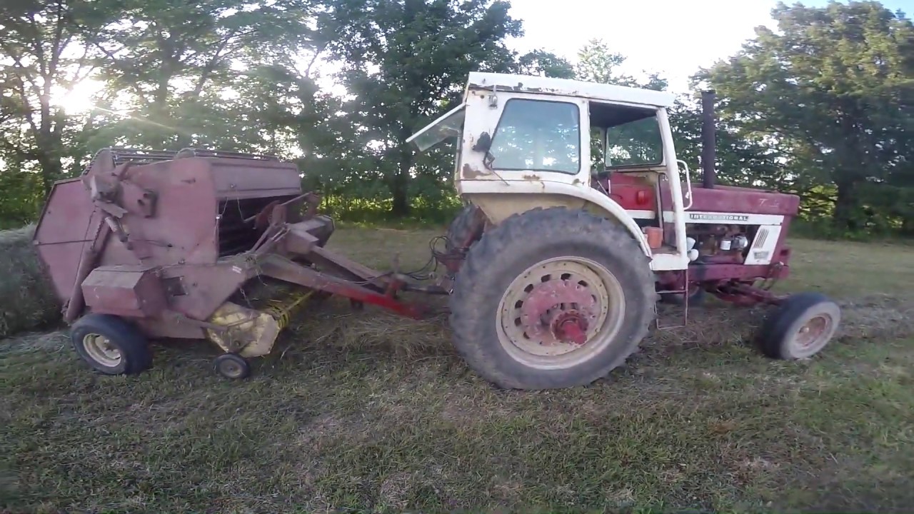 Three Tire Round Baling, An Old Chain Baler - YouTube