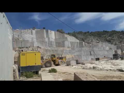 Working day at Dark Emperador quarry - YouTube