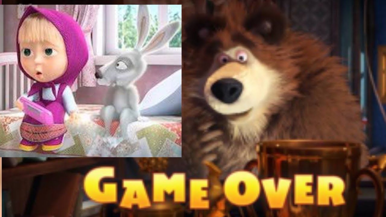 Game over..kids role play in masha and the bear concept - YouTube