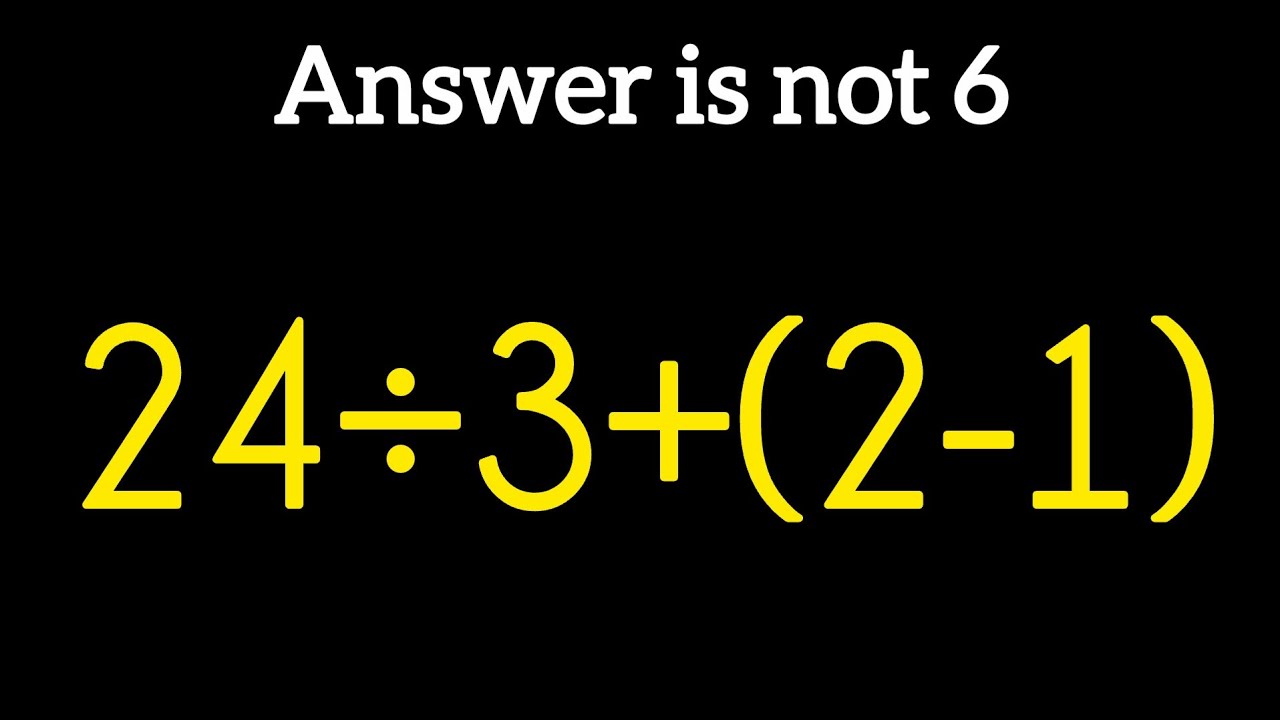 Almost Everyone Gets This Math Problem Wrong ! - YouTube