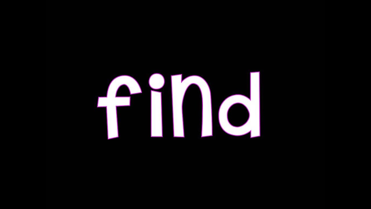 Sight Word 'find' - YouTube