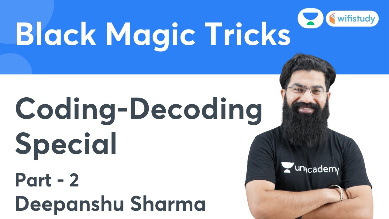 Coding-Decoding Special | P - 2 | Black Magic Tricks | For All Exams ...