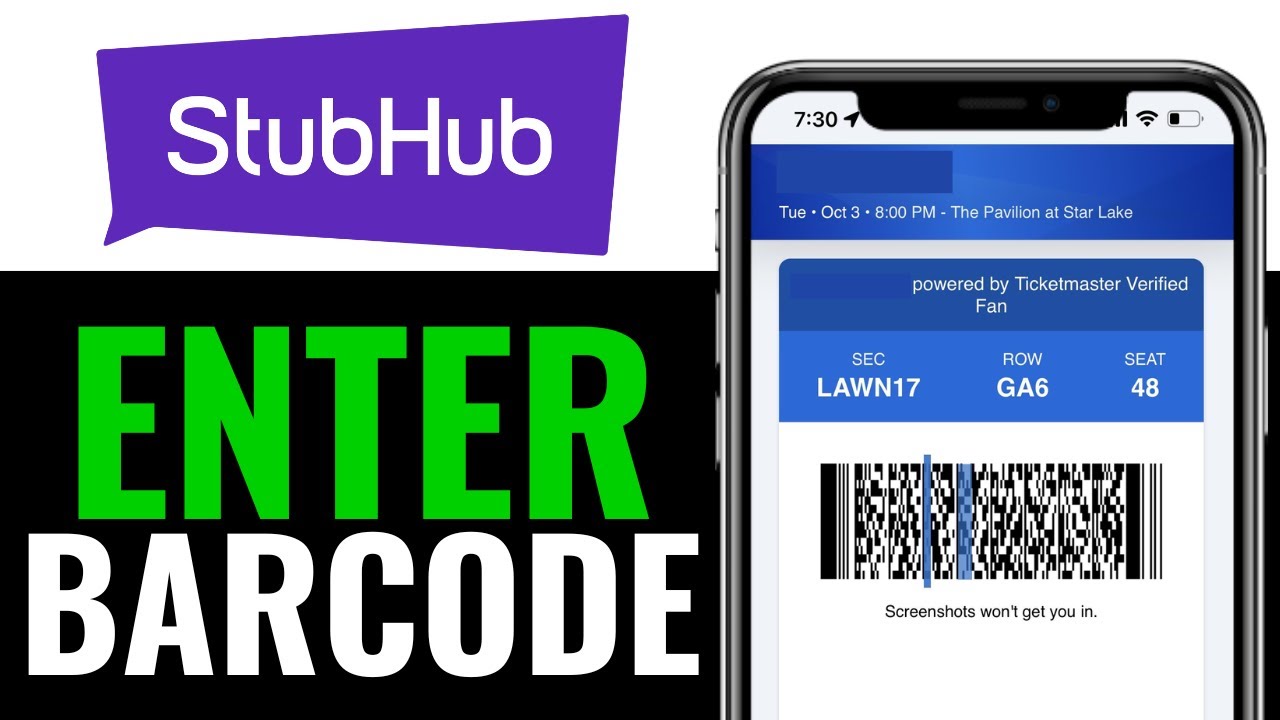 How to Enter Barcode on StubHub 2025 (RIGHT WAY) - YouTube