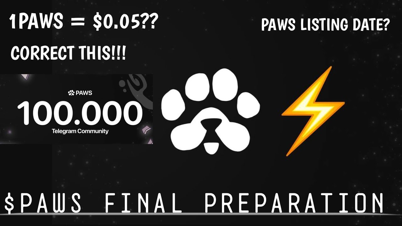 PAWS AIRDROP LATEST UPDATE: CONNECT WALLET NOW!!! - YouTube