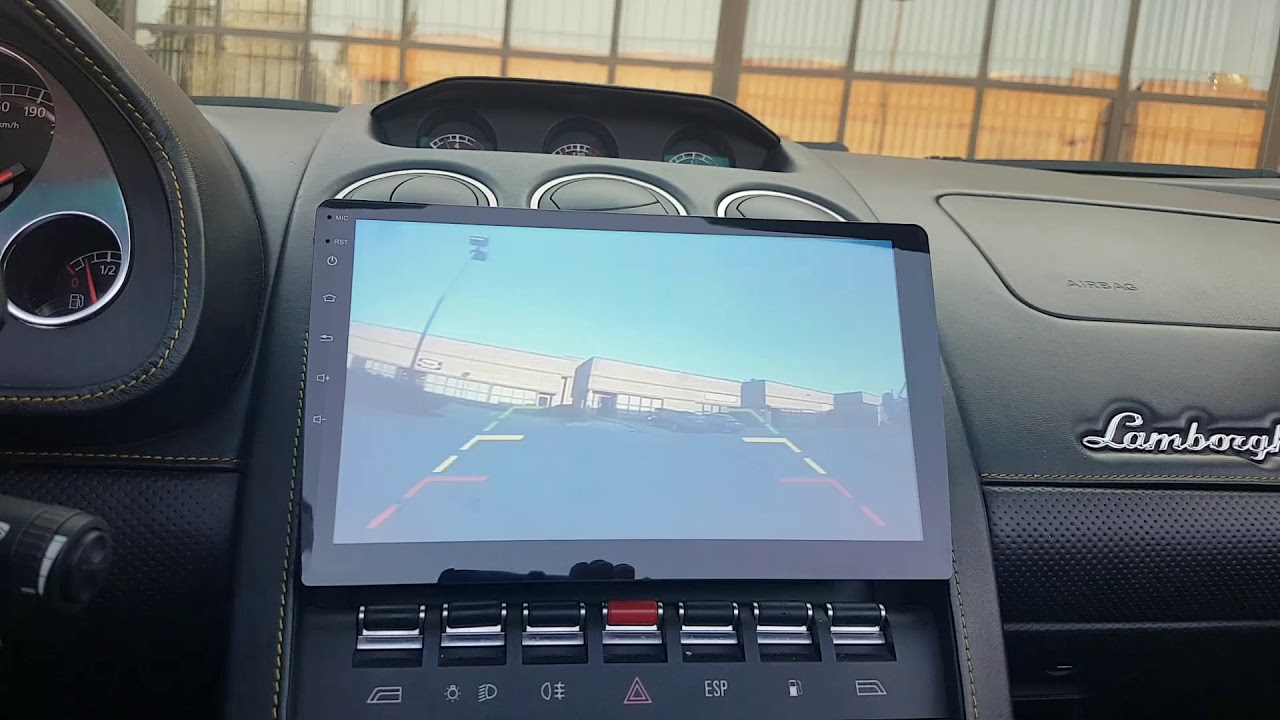 Installation 10"android universal double din in 2007 Lamborghini ...