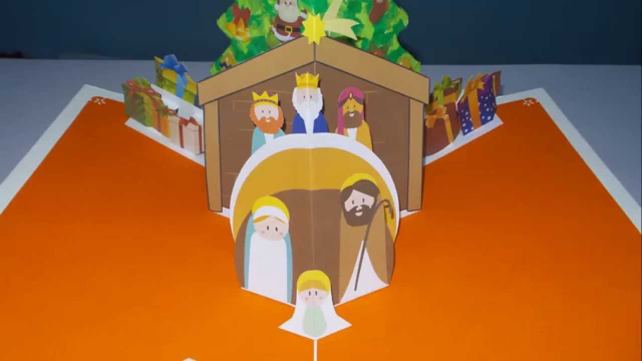 Tarjeta Pop Up: Arbol Navideño y Nacimiento (Arte Maníaco) - YouTube