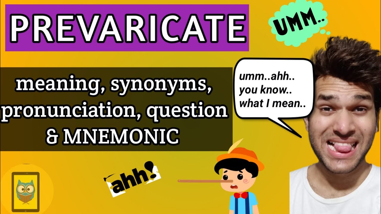 #20 Prevaricate| Meaning Mnemonic Pronunciation| Vocabulary | Barron’s ...