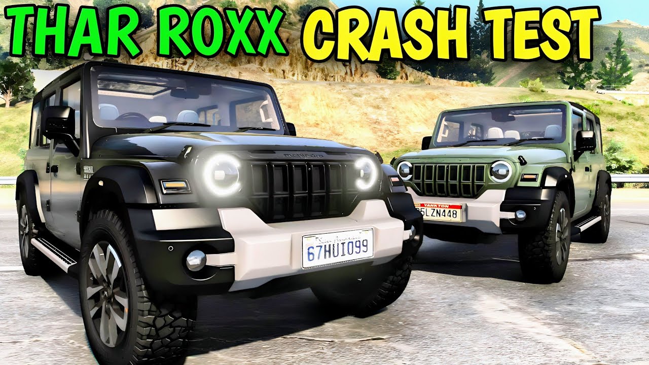 🥵💥 MAHINDRA THAR ROXX CRASH TEST😭🔥||😍THAR ROXX CRASH TEST😭||ARYAN ...