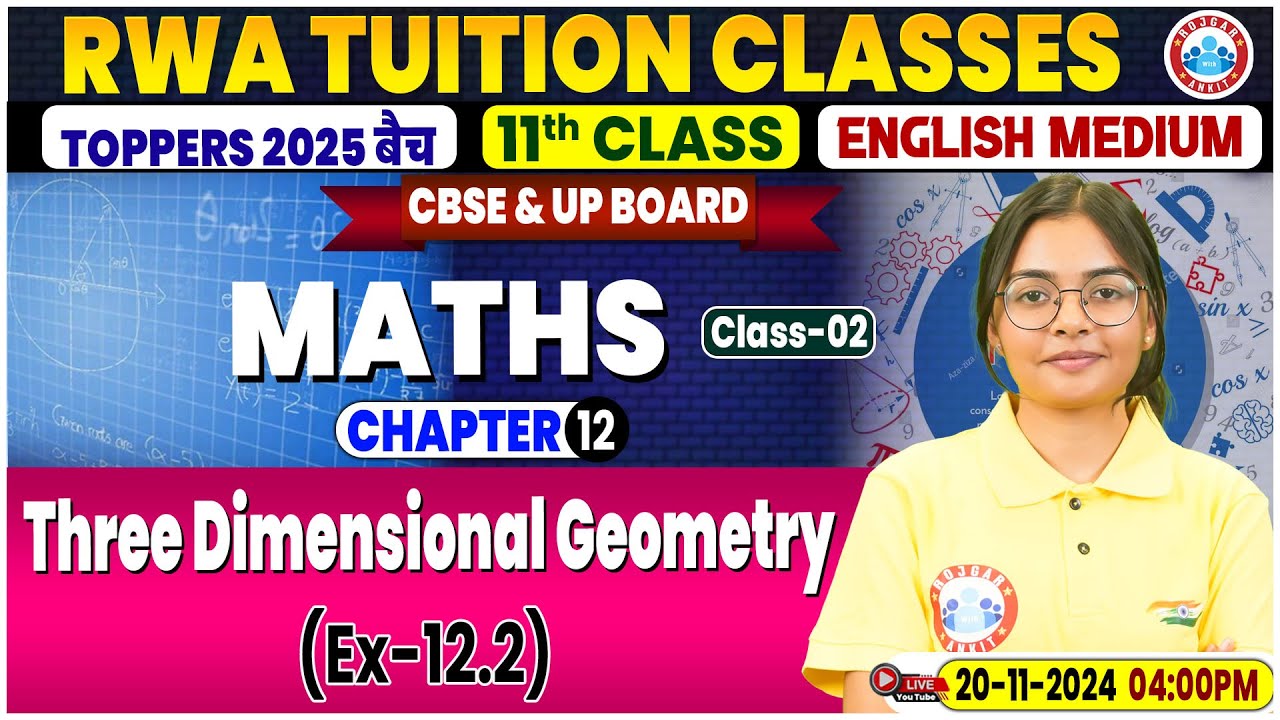 Class 11 Maths Chapter 12 Three Dimensional Geometry | Ex-12.2 | 11th ...