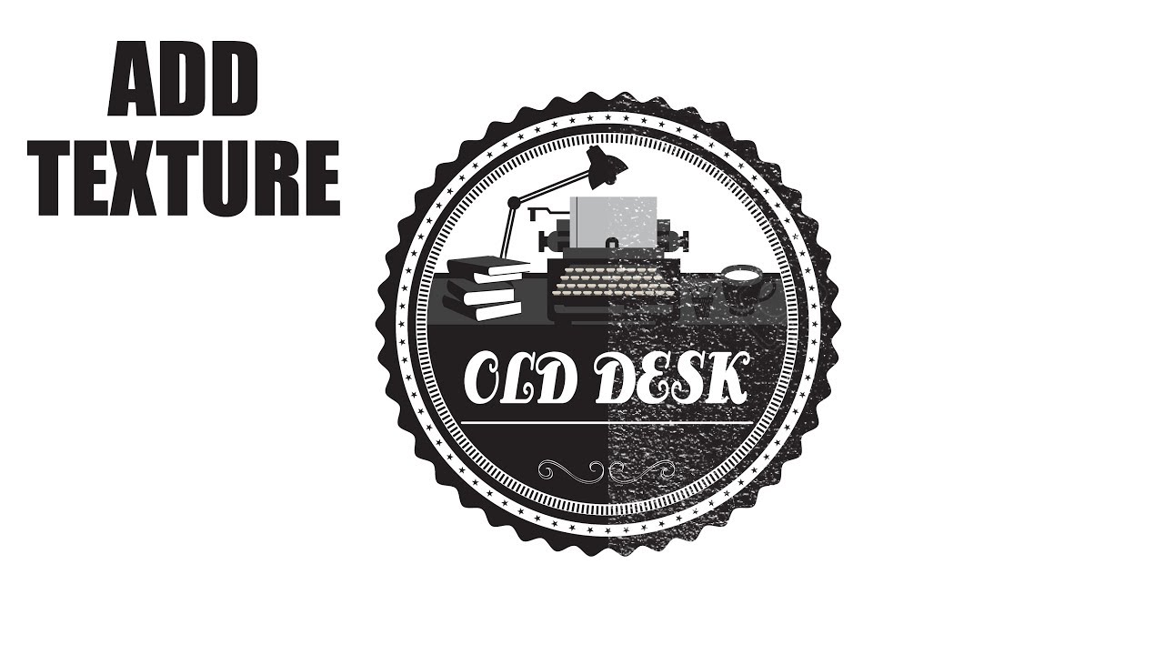 How to add texture in illustrator using transparency mask - YouTube