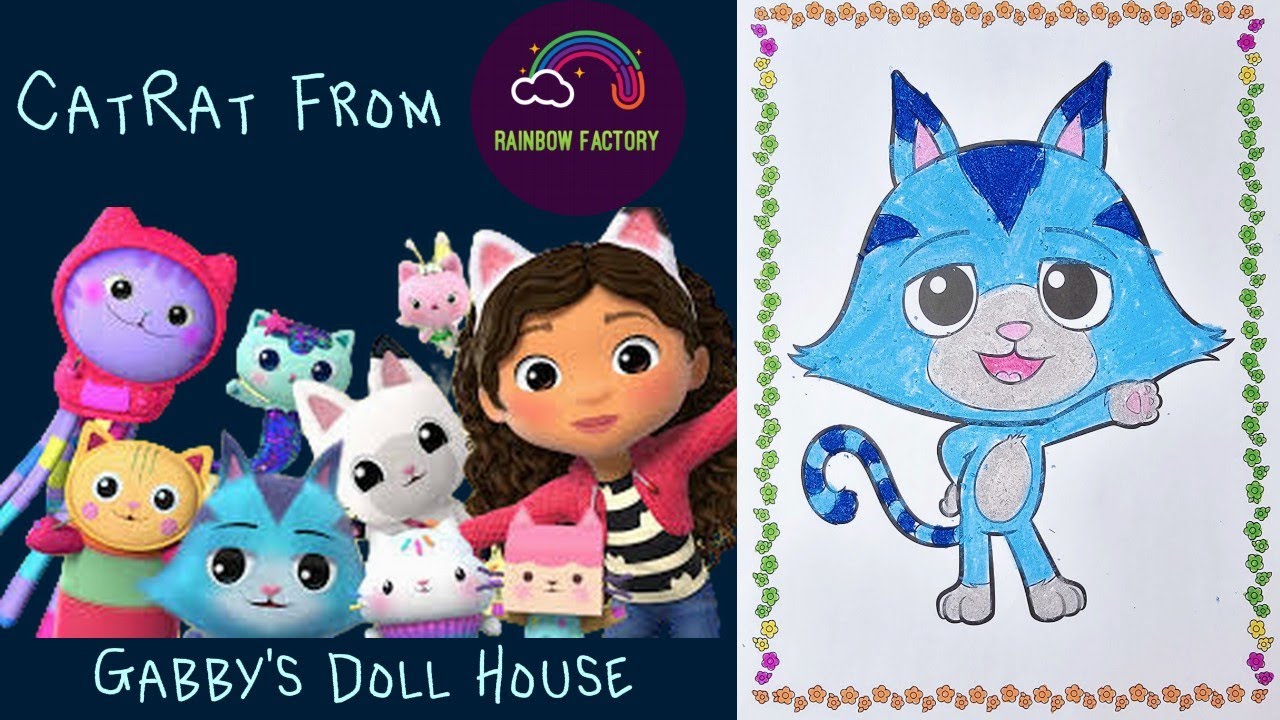 Gabby's Dollhouse CAT-RAT Coloring Fun | Relaxing and Creative Kids ...