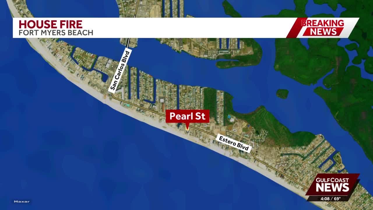 Crews battle fire at home on Pearl Street in Fort Myers Beach - YouTube