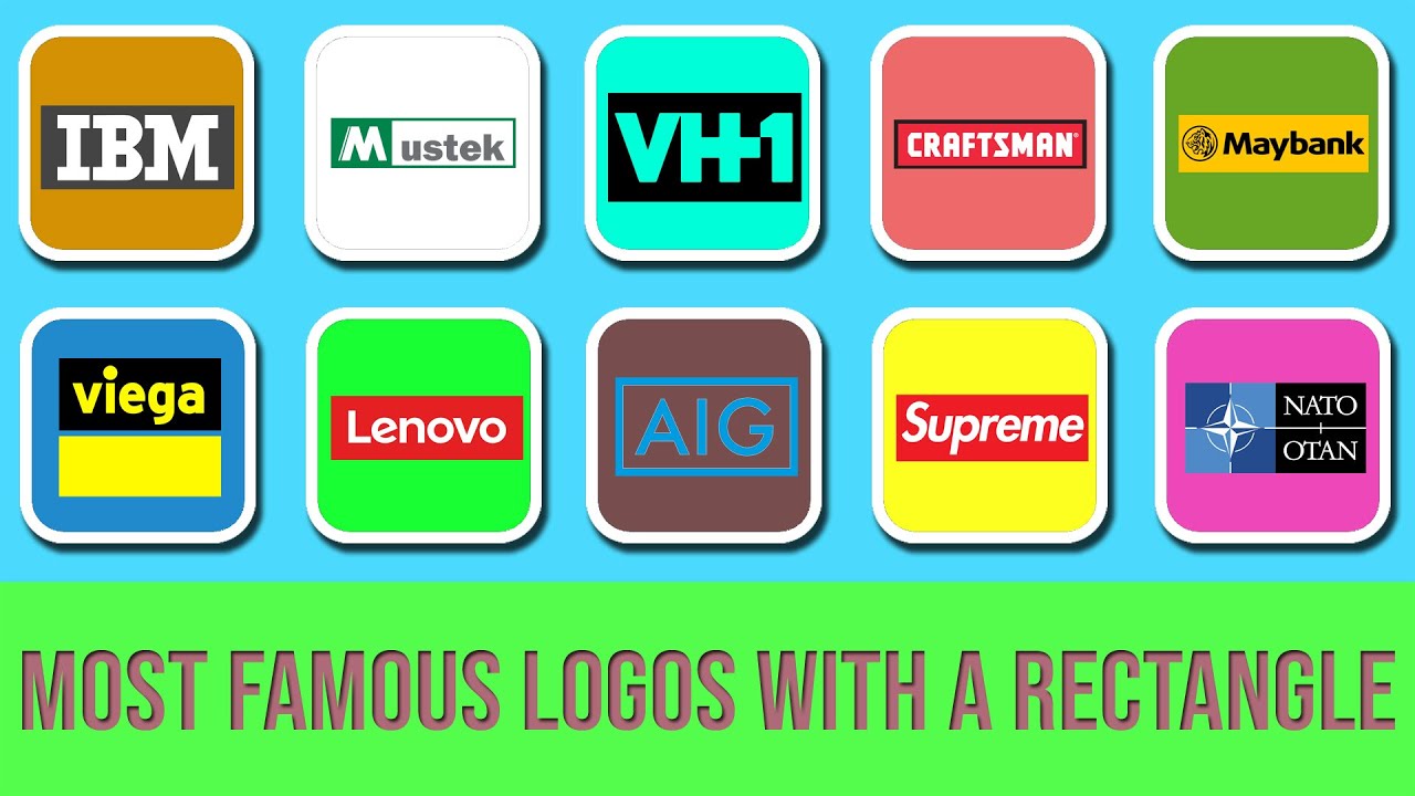 Most Famous Logos With a Rectangle 🔲 | Iconic Brand Designs - YouTube