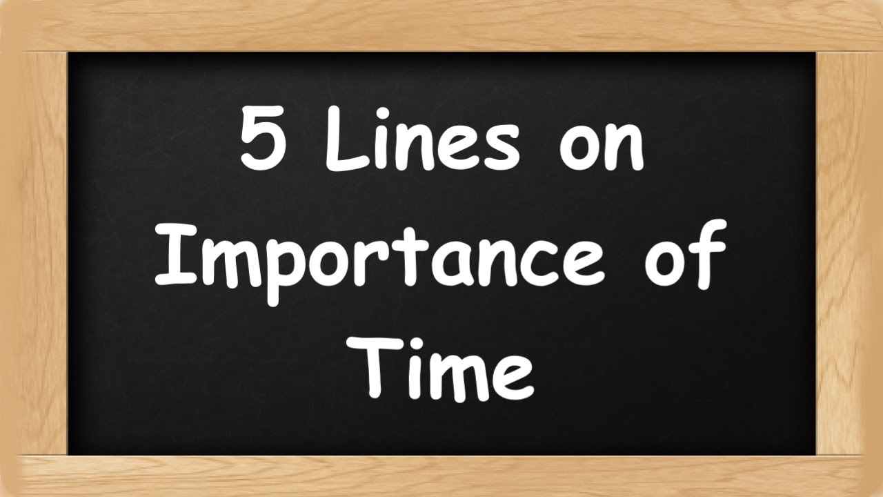 Importance of Time Short 5 Lines in English || 5 Lines Essay on ...