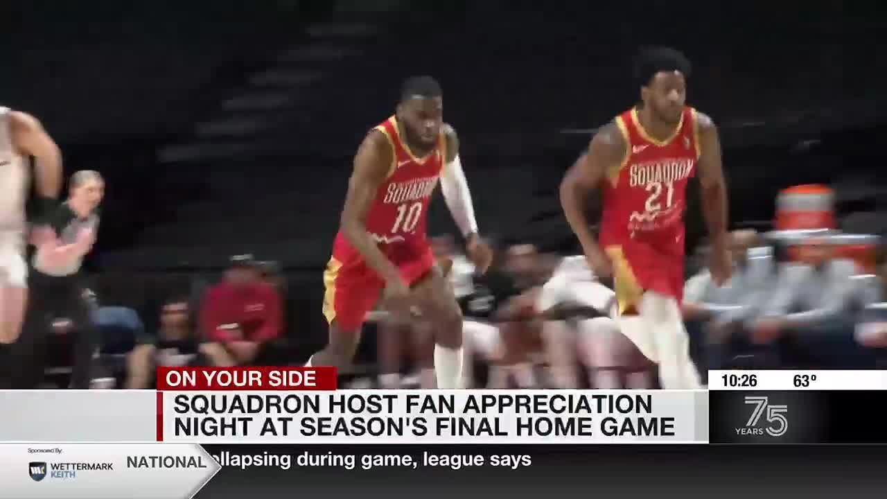 Squadron host fan appreciation night at season's final home game - YouTube