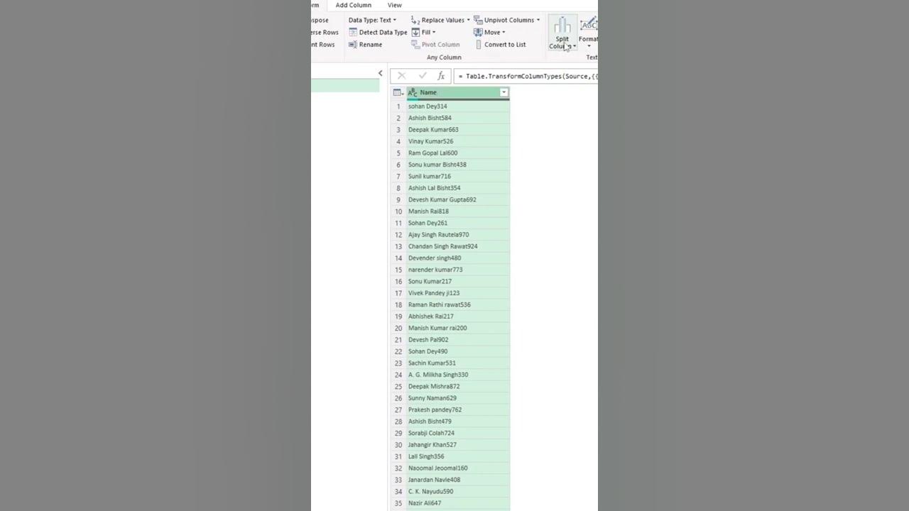 #shorts | split your numbers and text without any VBA | split text and number in 30 sec. - YouTube