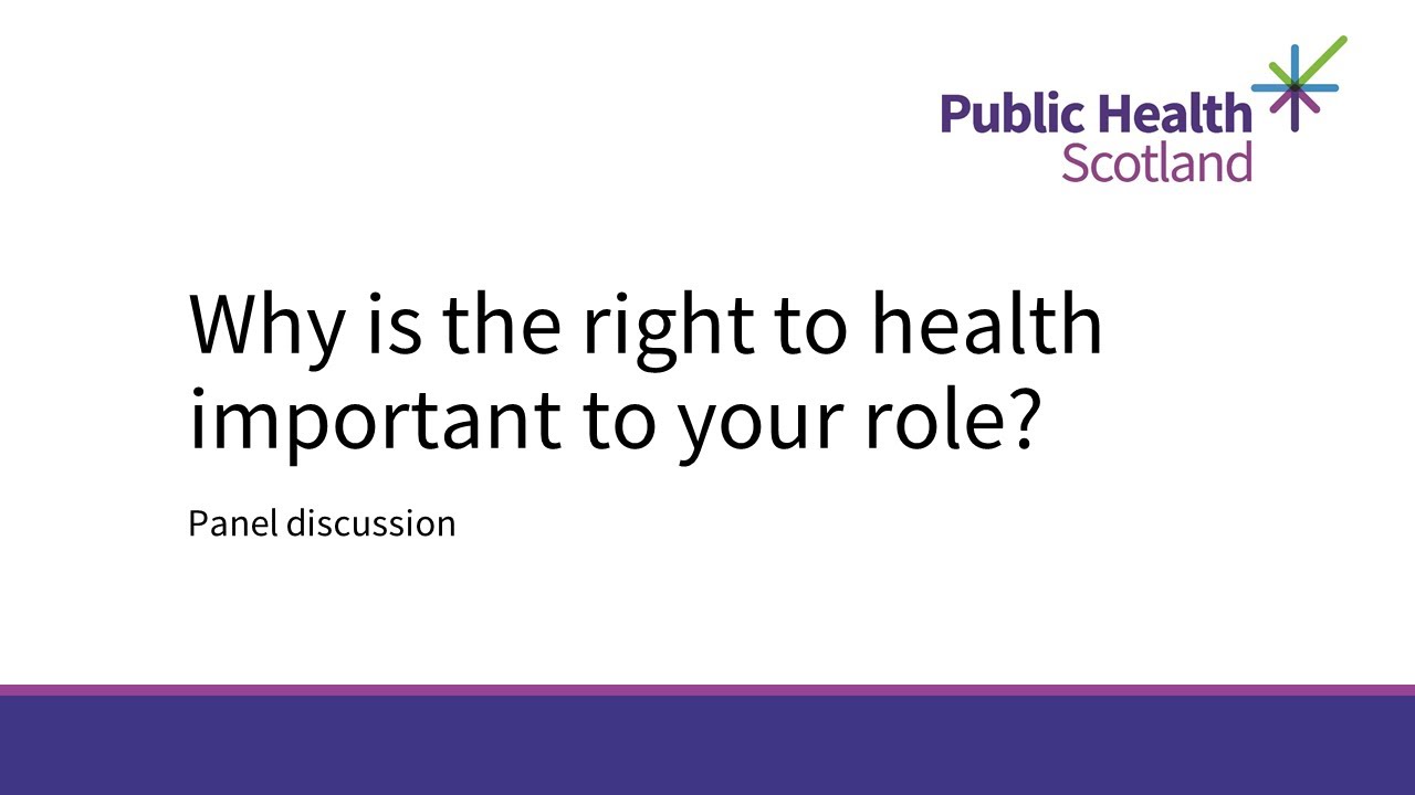 Why is the right to health important to your role - YouTube