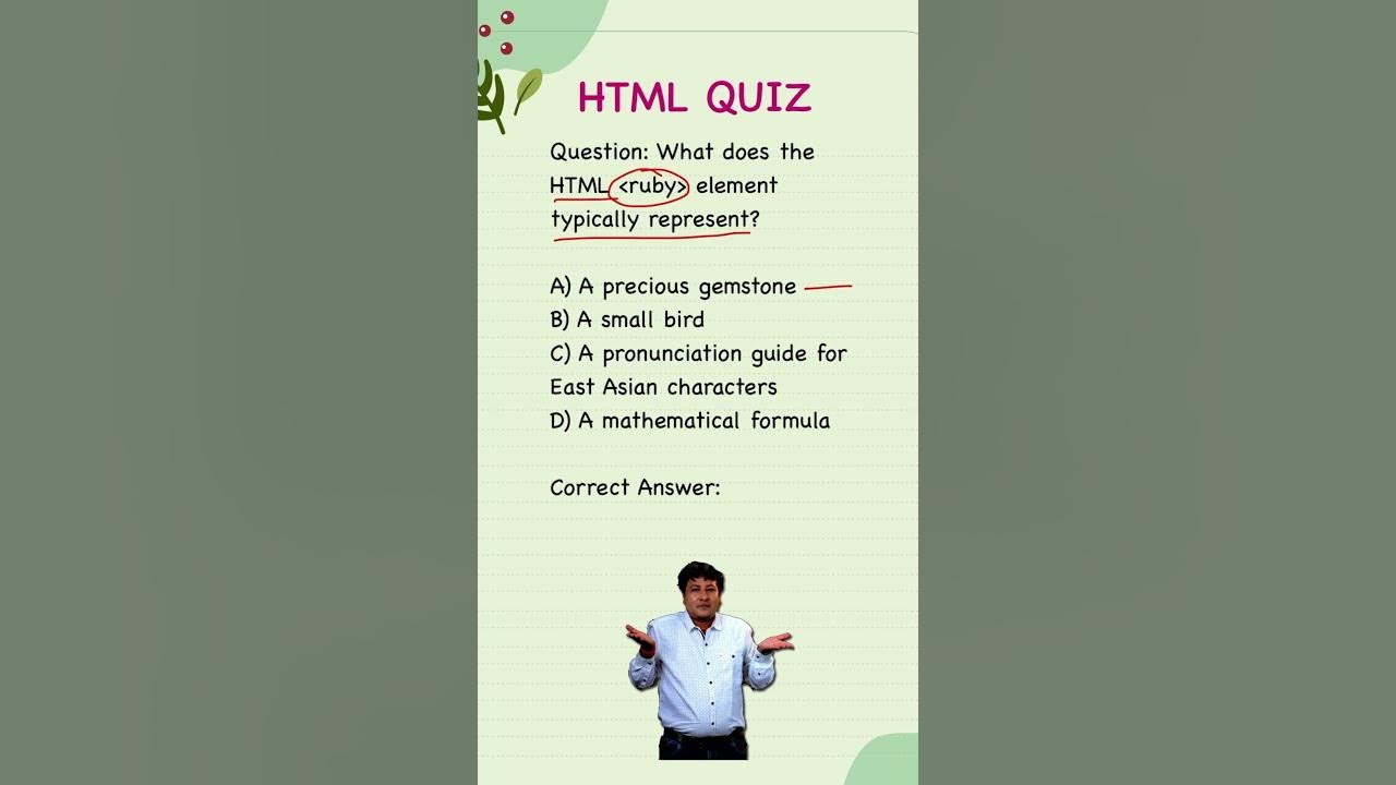 Ruby Element In Html Html Htmlinterview Programmingwithrakesh Youtube