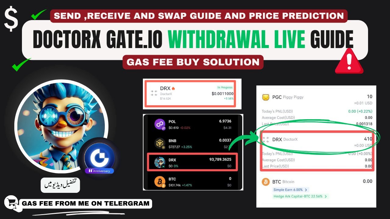 Doctor X Gate.io Withdrawal Process Guide || How to Withdraw DoctorX from Xportal to Gate.io ...