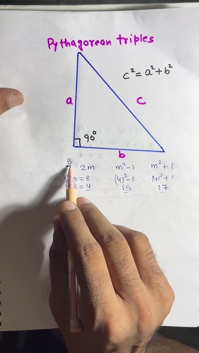 How to Find Pythagorean Triples | #mathhacks #maths #easymathtricks # ...