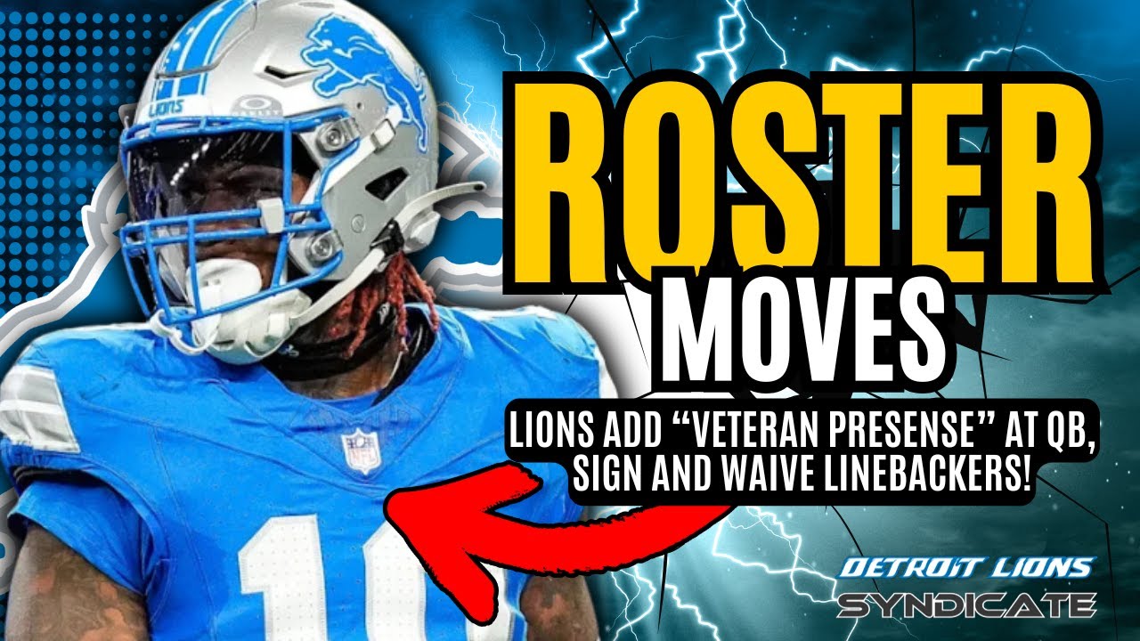 Detroit Lions ANNOUNCE Roster Moves: Teddy Bridgewater RETURNS, LB ...