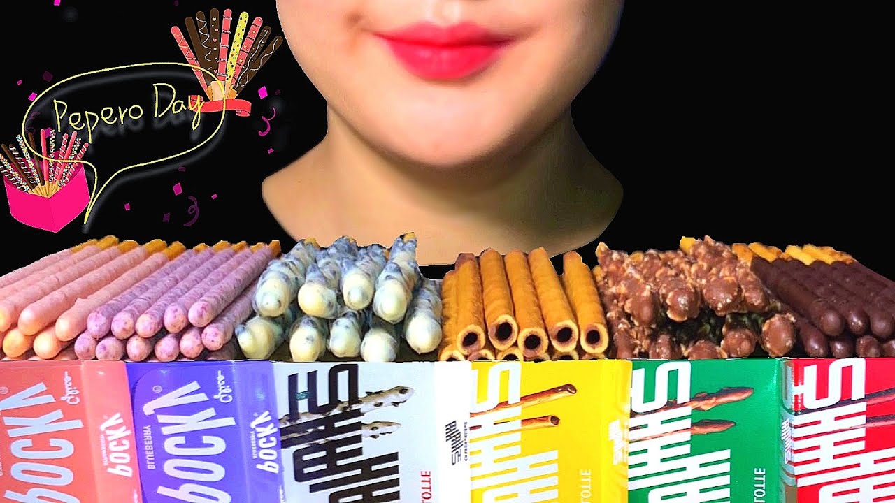 ASMR (빼빼로 데이) 빼빼로 6종 먹방 ㅣ(KOREA PEPERO DAY) 6 TYPES OF PEPERO EATING ...