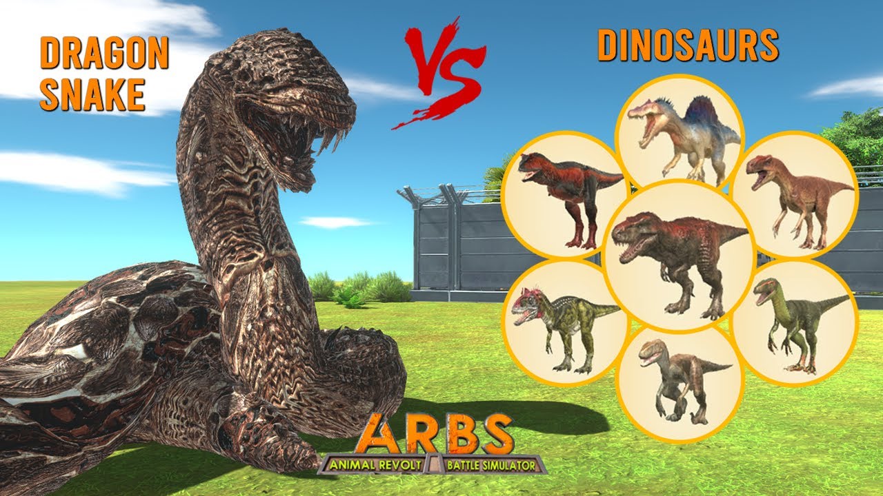 DRAGON SNAKE vs DINOSAURS - YouTube
