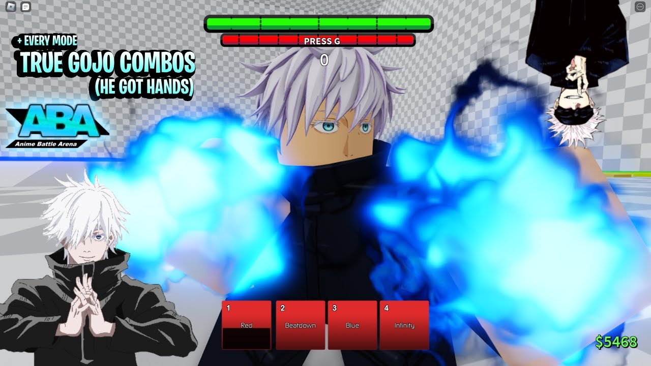 TRUE GOJO 120-0 COMBOS IN ABA 🔴🔵🟣 - YouTube