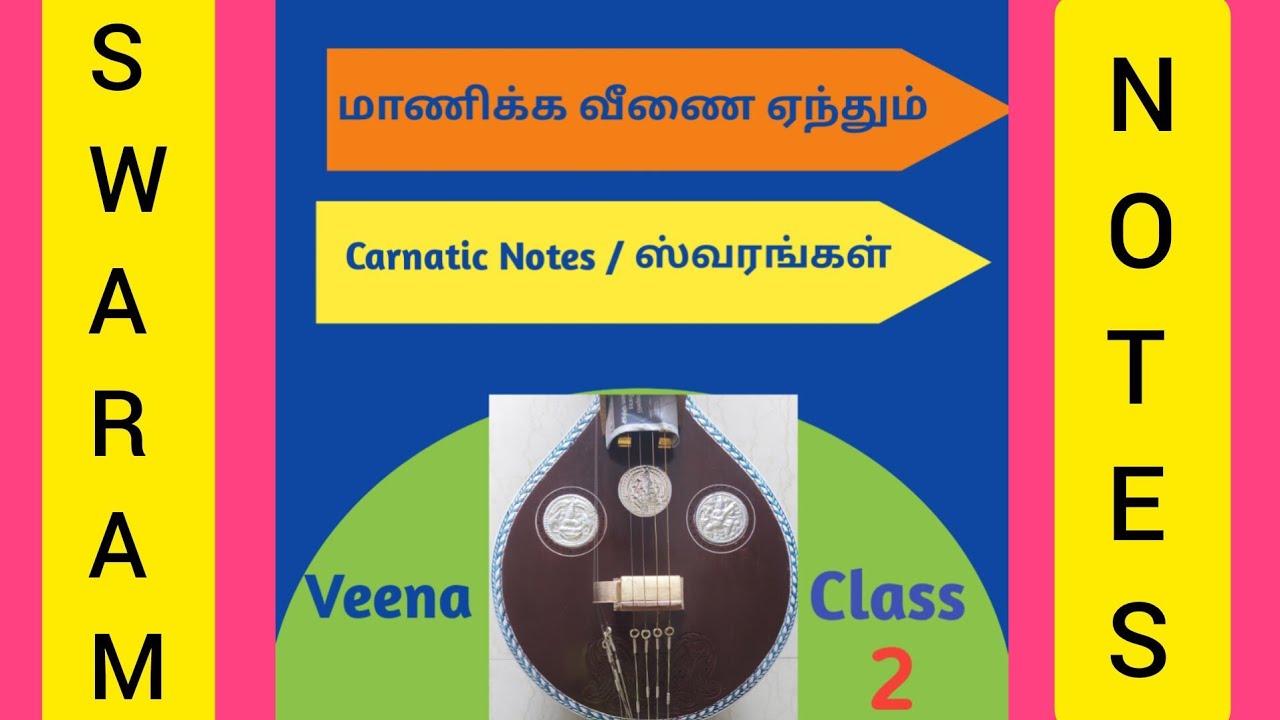 மாணிக்க வீணை ஸ்வரம் தமிழில் | Manikka veenai enthum carnatic notes # ...