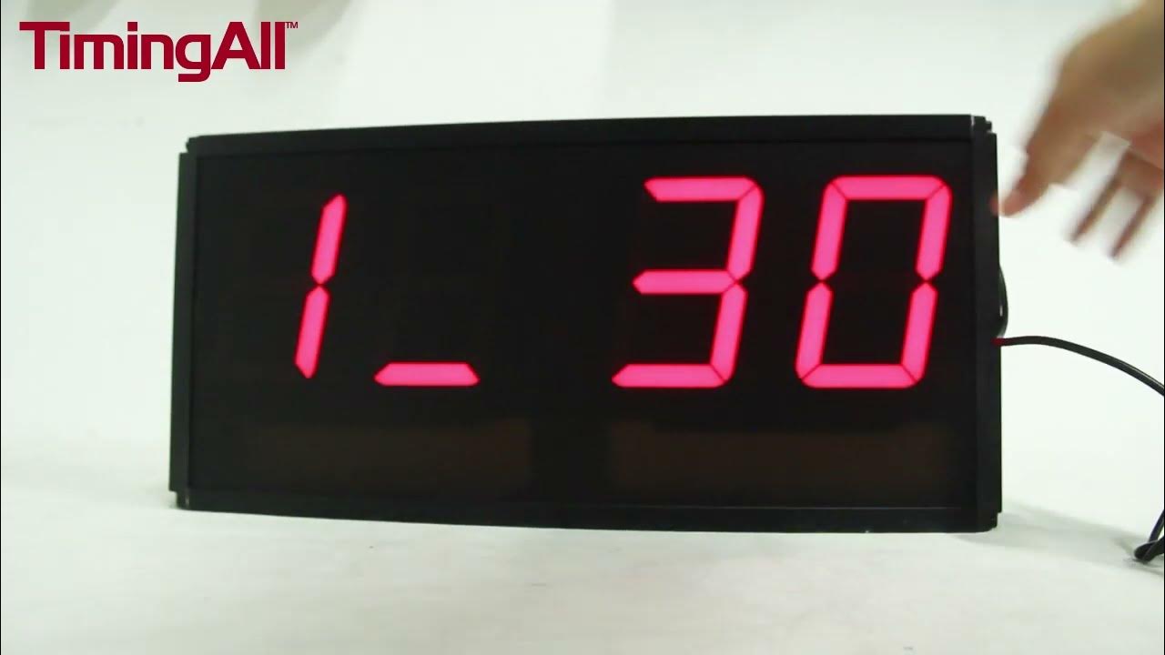 Double Sided Remote Control Led Digital Clock- 4 digits 4 inch red timer - YouTube