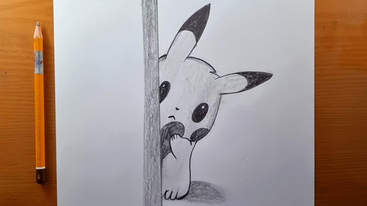Come disegnare un'immagine carina di Pikachu | Idee di disegno facili ...