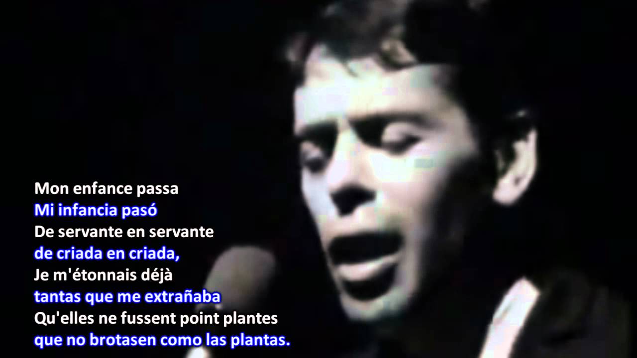 Jacques Brel traducido Mon enfance - YouTube
