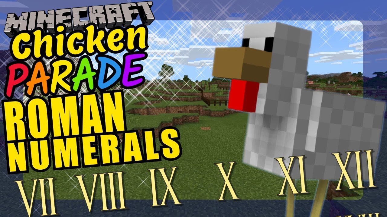 Minecraft Chickens Teaching Roman Numerals in English Educational Video ...