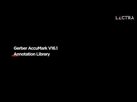 Gerber AccuMark Tips & Tricks: New Annotation Library (V16.1) - YouTube