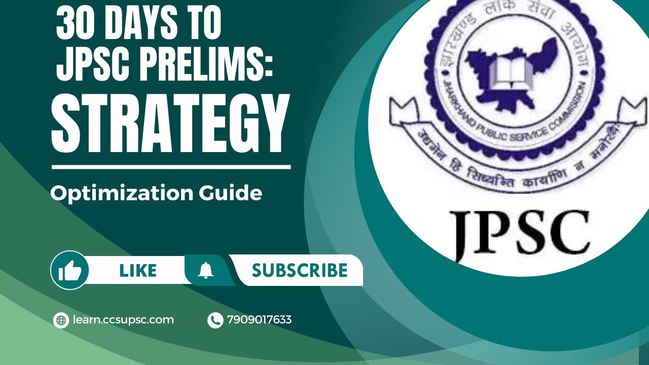 JPSC Prelims 2025 Syllabus & Strategy – Clear in 60 Days? | JPSC Exam ...