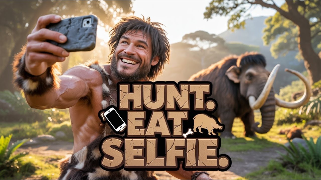 Caveman Vlog: Life 10,000 Years Ago in Selfie Mode 😂🔥 | Created with ...