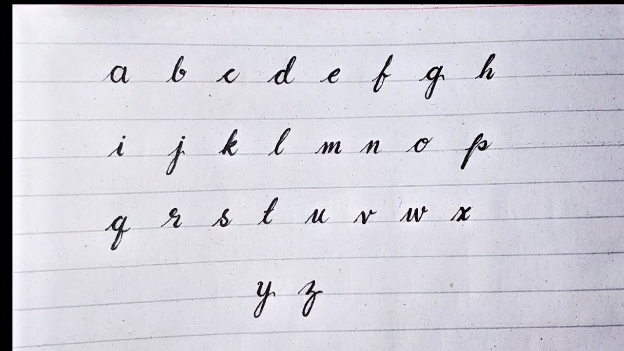 How to write A to Z in cursive writing | Practice of Cursive ...